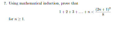 Solved 7. Using mathematical induction, prove that | Chegg.com