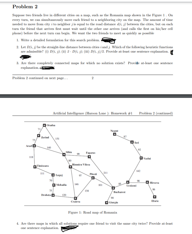 Answered: Problem 2 Suppose two friends live in different c Answered: Problem 2 Suppose two friends live in different c