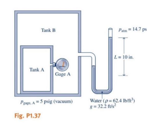 Solved Figure P1.37 shows a tank within a tank, each | Chegg.com