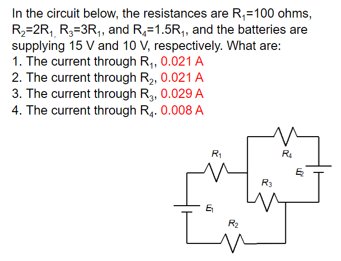 Solved In the circuit below, the resistances are R1=100 | Chegg.com Solved In the circuit below, the resistances are R1=100 | Chegg.com
