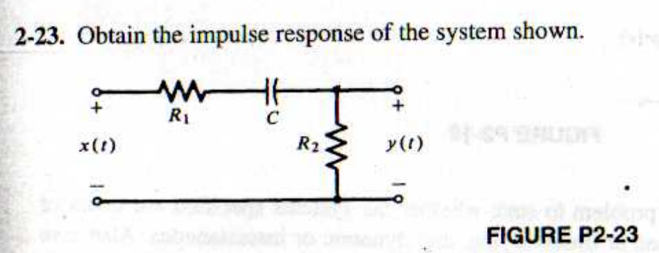 Solved 2-23. Obtain the impulse response of the system | Chegg.com