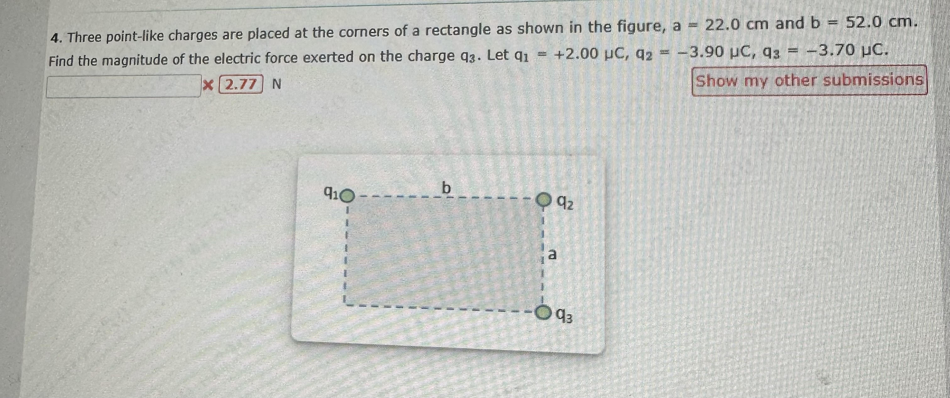 Solved 4. ﻿Three point-like charges are placed at the | Chegg.com