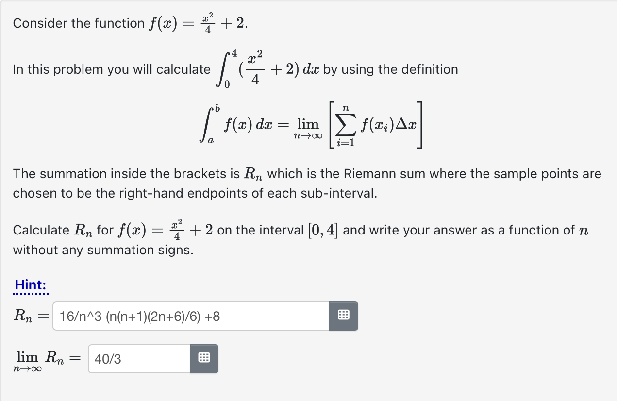 Solved Consider the function f(x)=x24+2.In this problem you | Chegg.com
