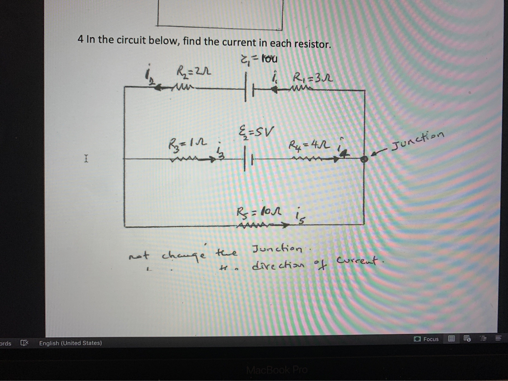 Solved 4 In the circuit below, find the current in each | Chegg.com