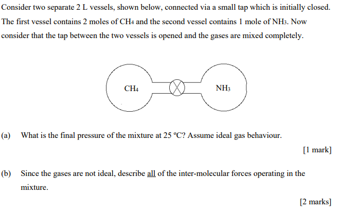 Solved Consider two separate 2 L vessels, shown below, | Chegg.com