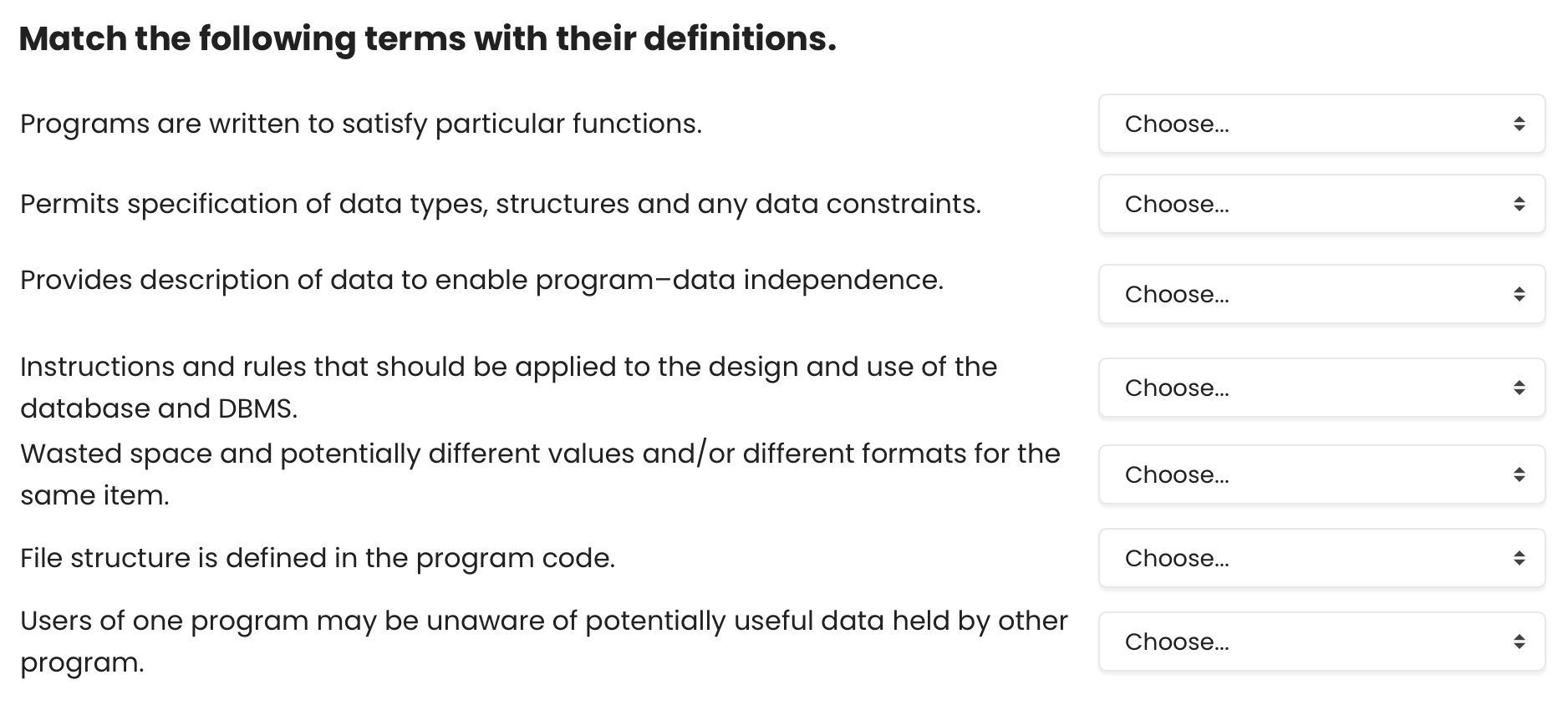 Solved Chooses : Data duplication Separation and isolation | Chegg.com
