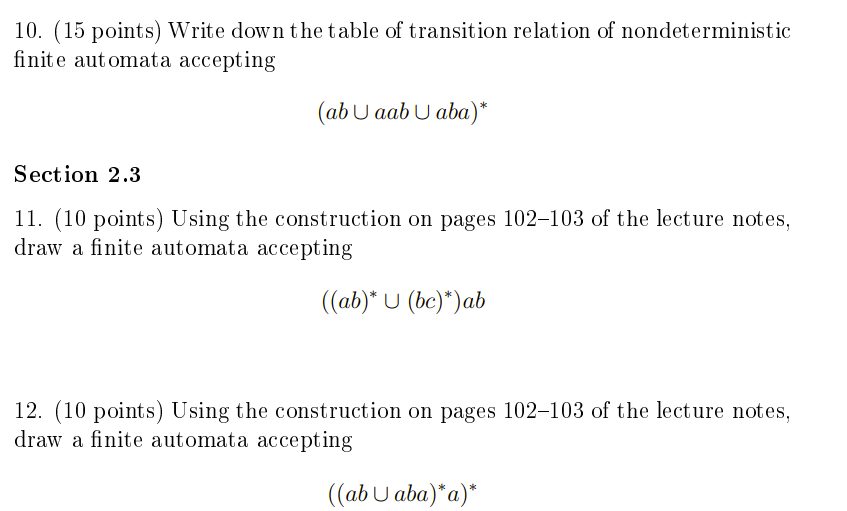 Solved 9. (15 points) Draw the state diagram for the | Chegg.com