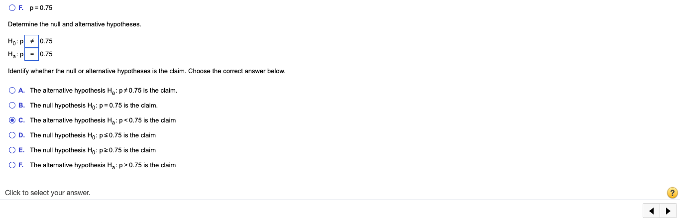 Solved For the statement below, write the claim as a | Chegg.com