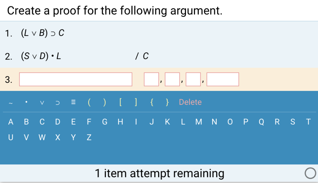 Solved Create a proof for the following argument. 3. K 4 .vכ | Chegg.com