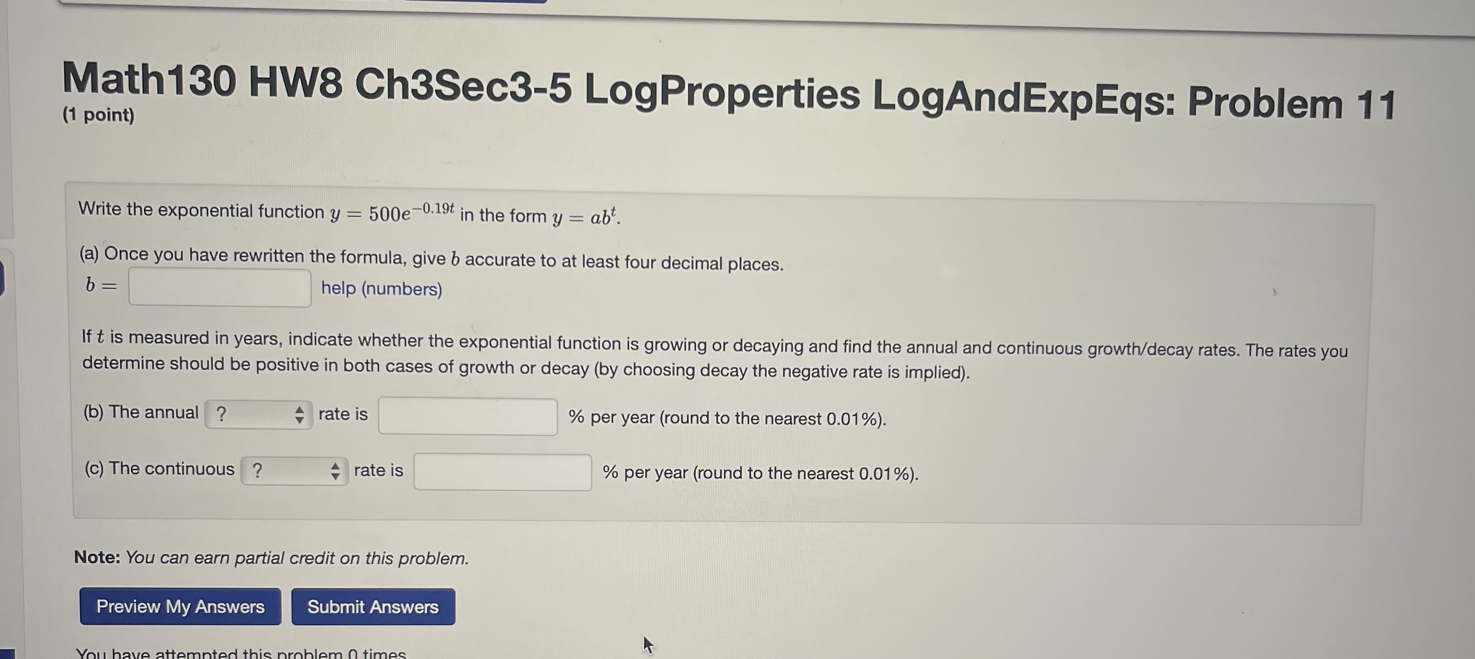 Solved Math130 HW8 Ch3Sec3-5 LogProperties LogAndExpEqs: | Chegg.com