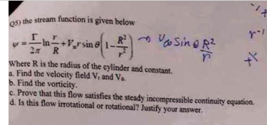 Solved Q9) the stream function is given below | Chegg.com
