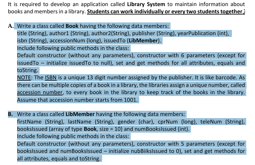 Solved It is required to develop an application called | Chegg.com