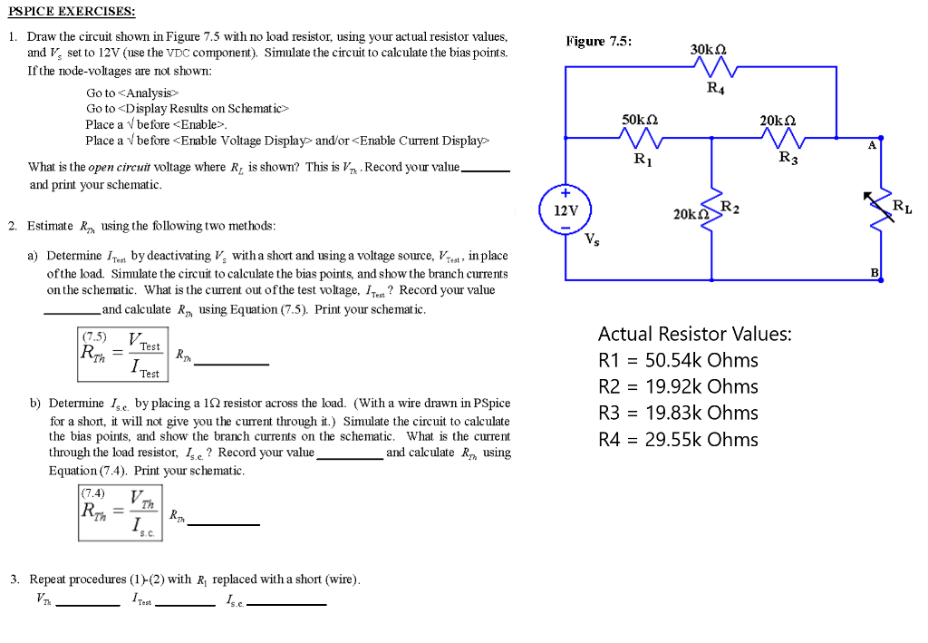 Solved PSPICE EXERCISES: 1. Draw the circuit shown in Figure | Chegg.com