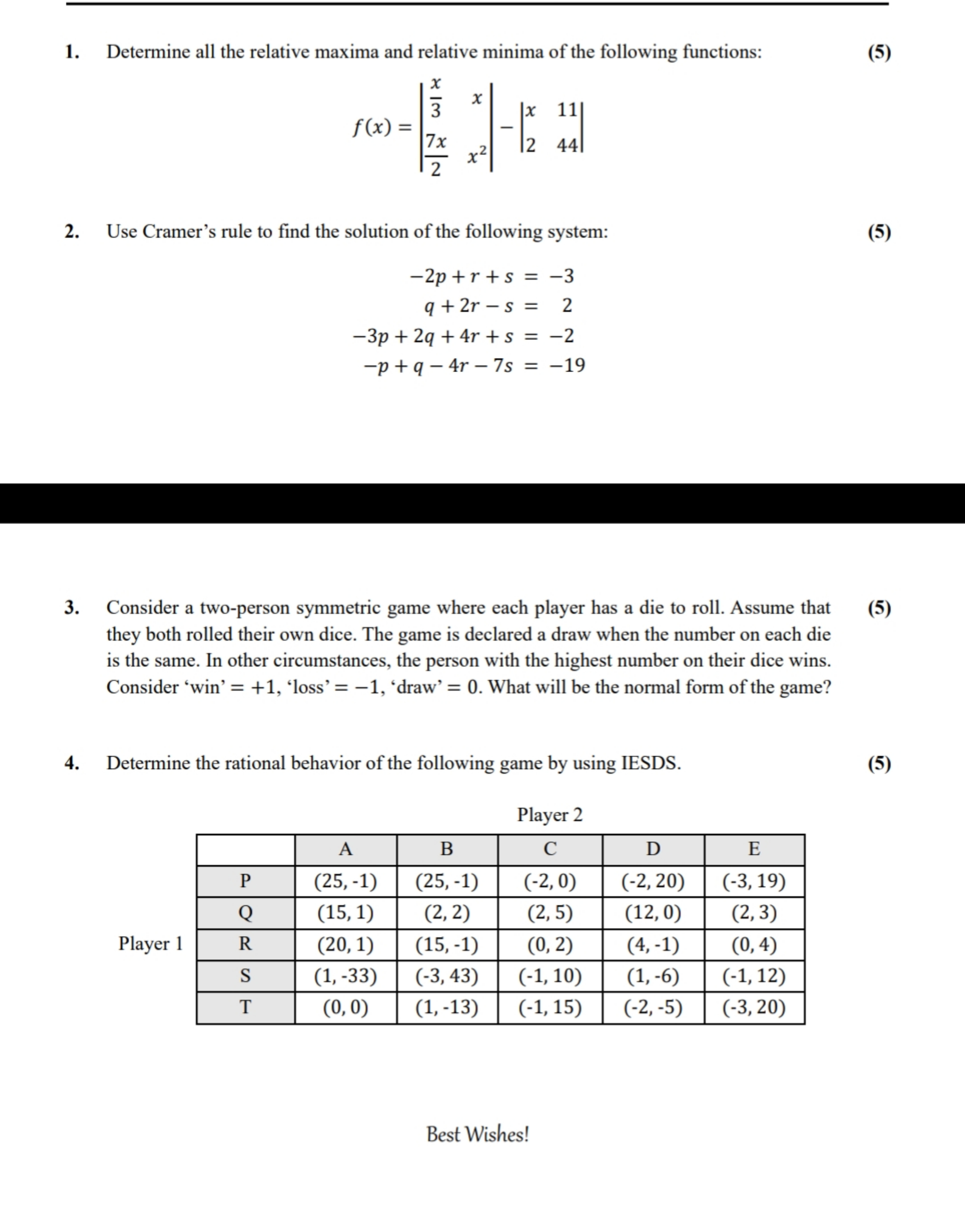 Solved Determine all the relative maxima and relative minima | Chegg.com