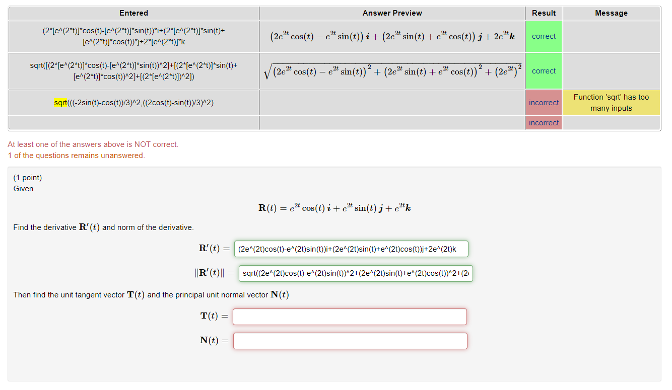 Solved Entered Answer Preview Result Message | Chegg.com