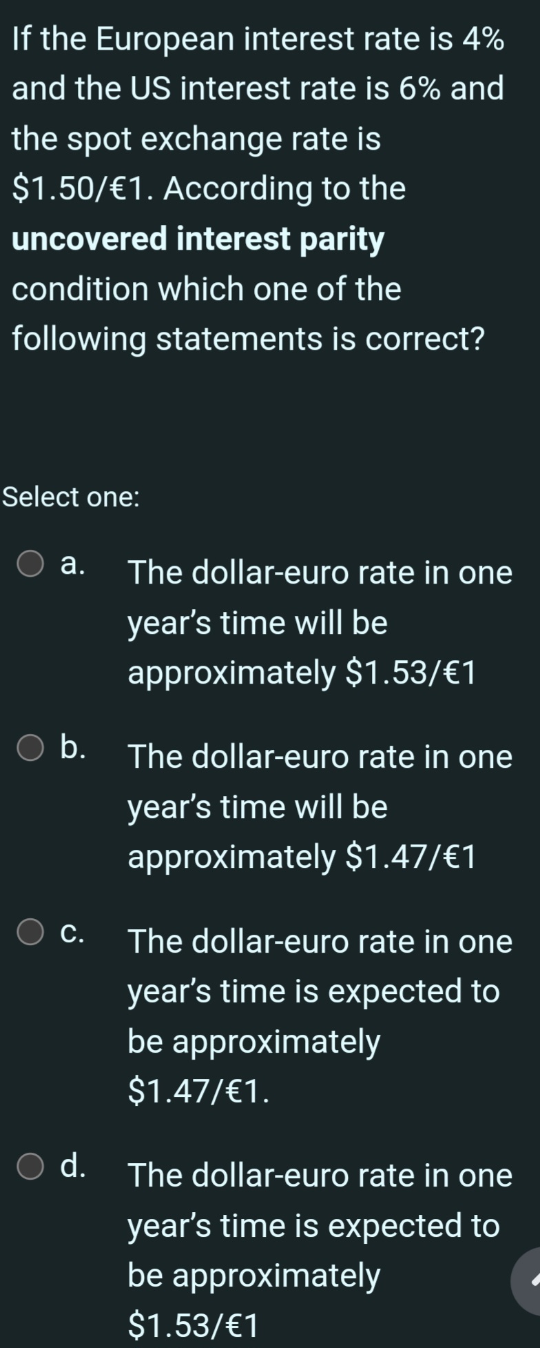 If the European interest rate is 4% and the US | Chegg.com