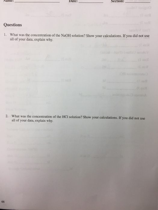 Solved Acid-Base Titration Name: Section: Date: | Chegg.com