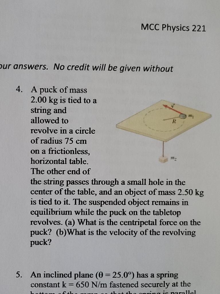 Solved MCC Physics 221 our answers. No credit will be given | Chegg.com