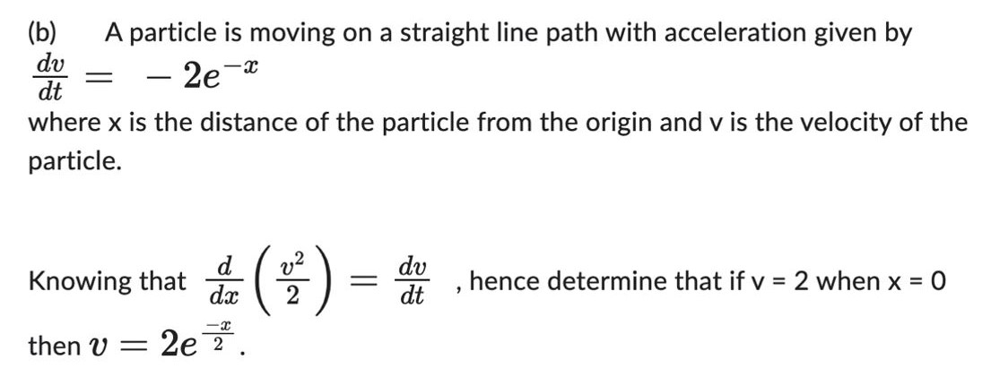 Solved (b) A particle is moving on a straight line path with | Chegg.com