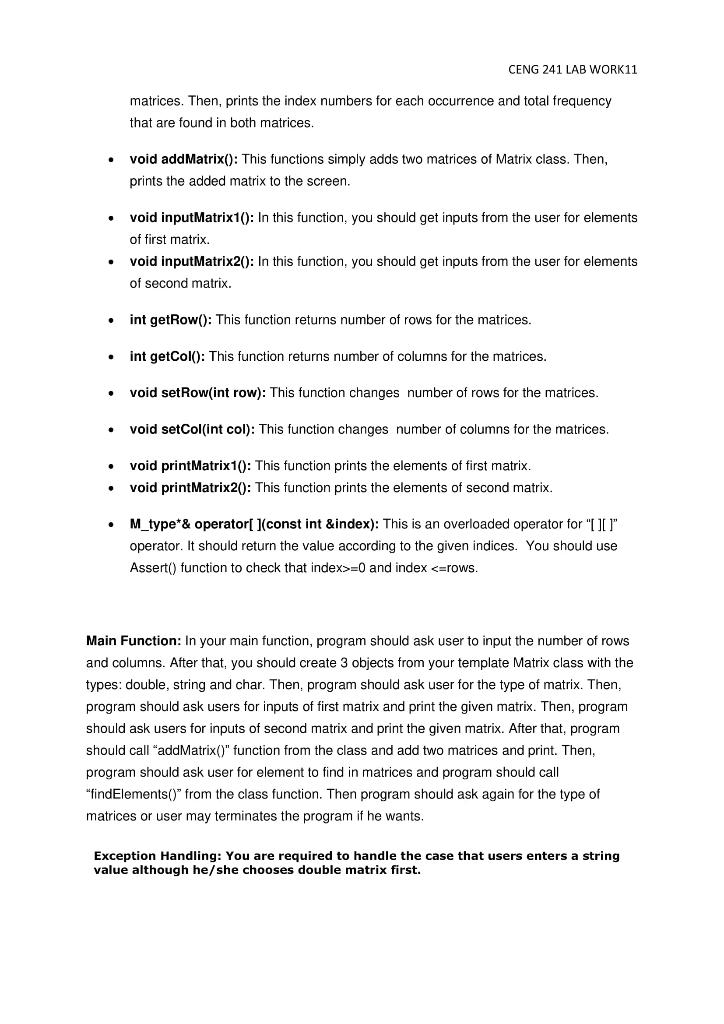 Solved Ceng 241 Lab Work11 Questions Question Write A C