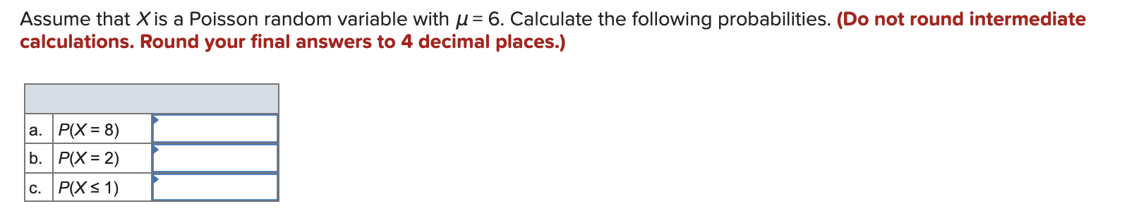 Solved Assume that X is a Poisson random variable with u = | Chegg.com