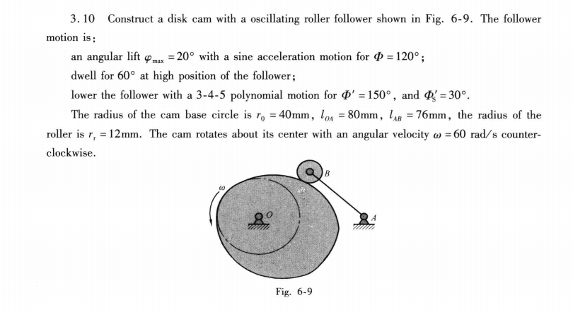3.10 Construct a disk cam with a oscillating roller | Chegg.com