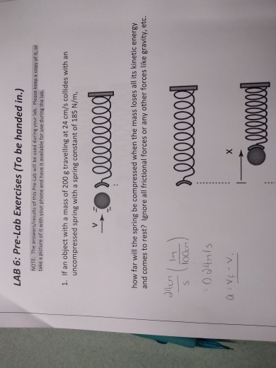 Solved LAB 6: Pre-Lab Exercises (To be handed in.) NOTE: The | Chegg.com