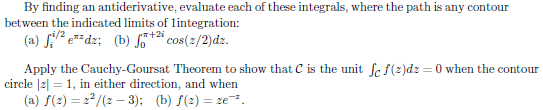 Solved By finding an antiderivative, evaluate each of these | Chegg.com