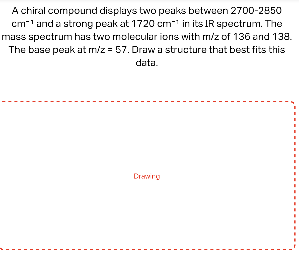 Solved A chiral compound displays two peaks between | Chegg.com