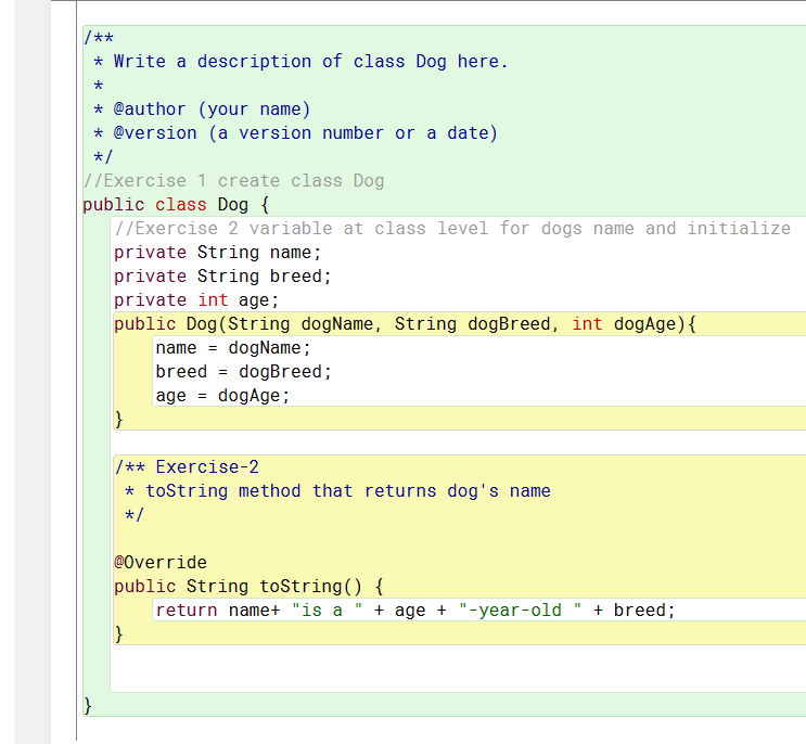Solved Learning Objectives Writing classes that represent | Chegg.com