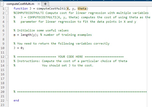 endfunction [X_norm, mu, sigma] = featureNormalize | Chegg.com