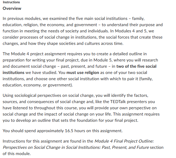 Solved Overview In previous modules, we examined the five | Chegg.com