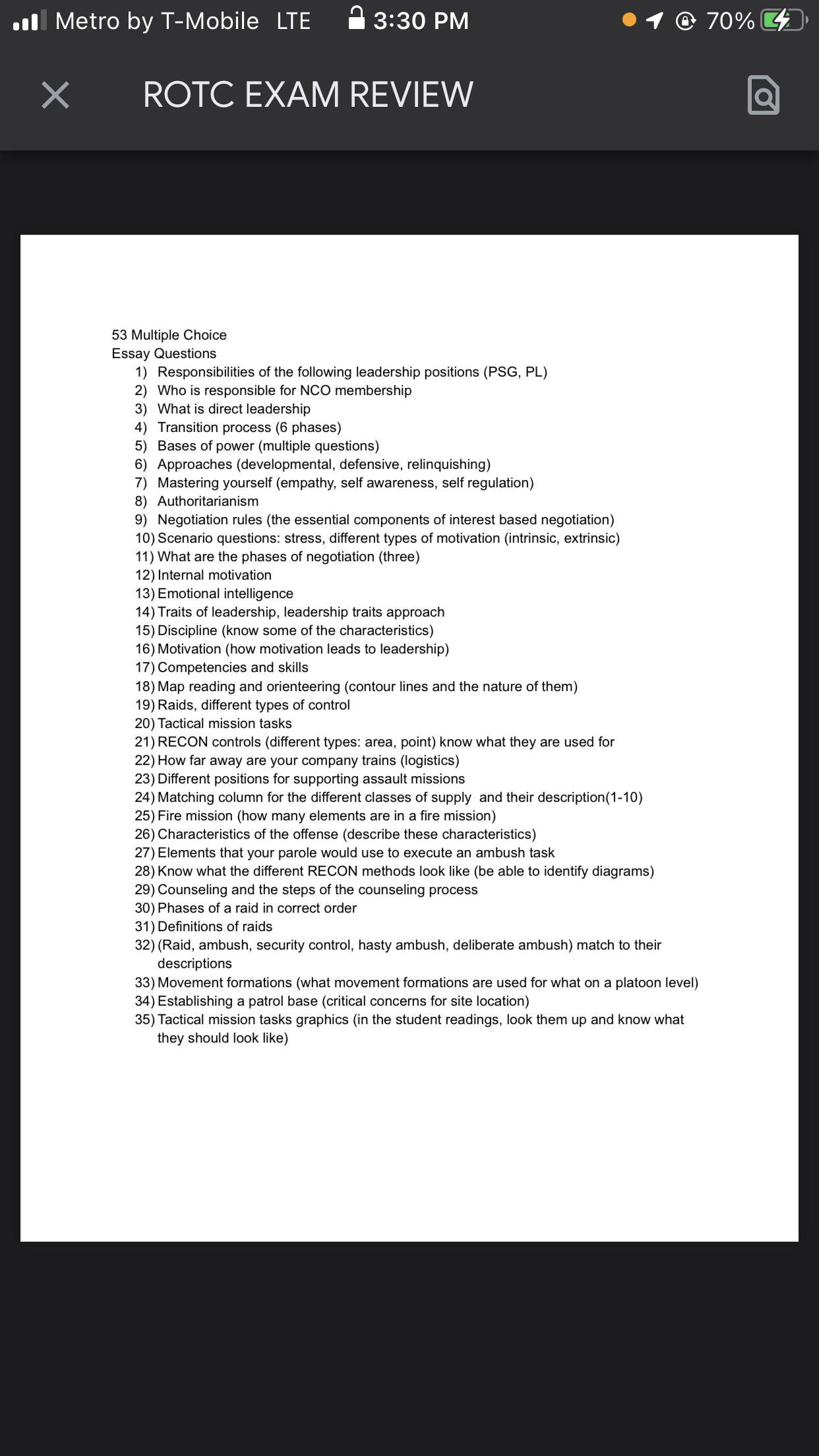 Solved 53 Multiple Choice Essay Questions 1) | Chegg.com