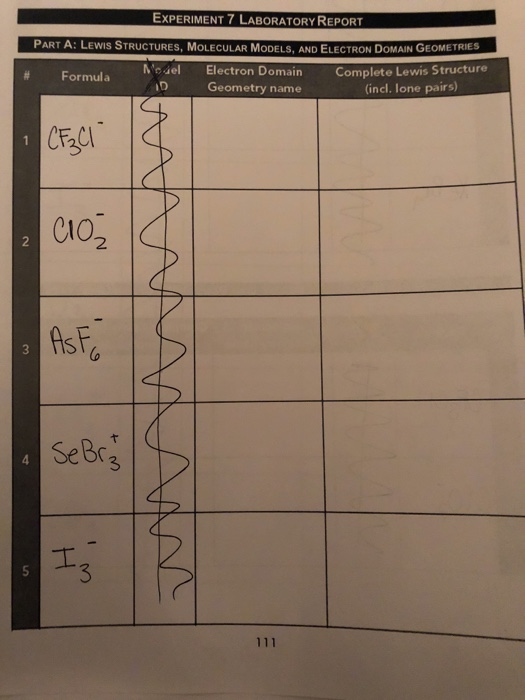 Solved EXPERIMENT 7 LABORATORY REPORT PART A: LEWIS | Chegg.com