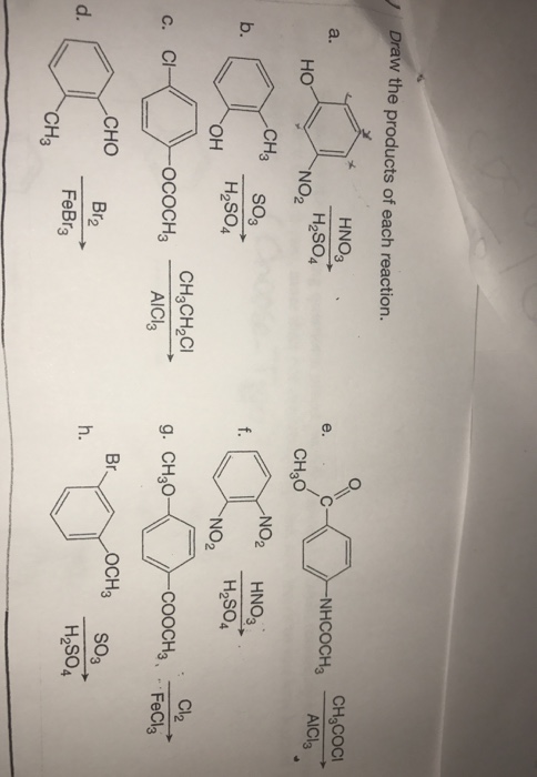 Solved Draw the products of each reaction. | Chegg.com