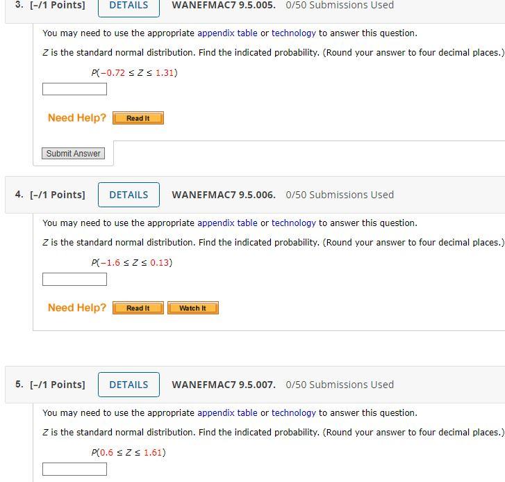 Solved 3. (-/1 Points] DETAILS WANEFMAC7 9.5.005.0/50 | Chegg.com