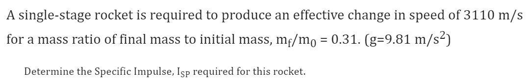 Solved A single-stage rocket is required to produce an | Chegg.com