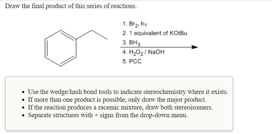 Solved Draw the final product of this series of reactions. | Chegg.com