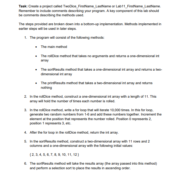 Solved Task: Create a project called | Chegg.com