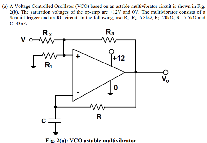 Solved A A Voltage Controlled Oscillator Vco Based On An