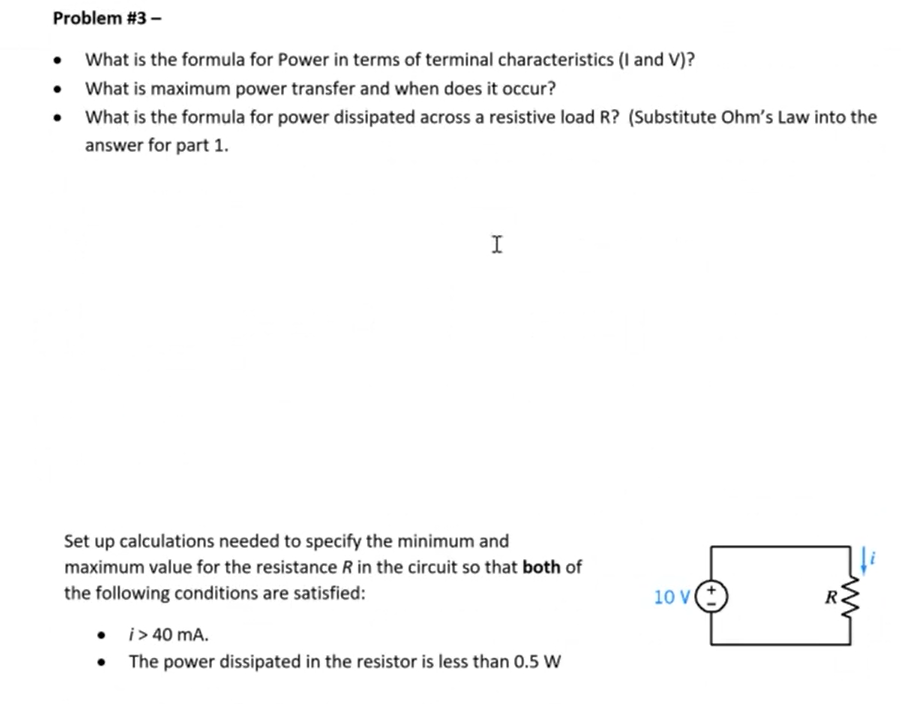 Solved Problem 3 What Is The Formula For Power In Terms Chegg solved-problem-3-what-is-the-formula-for-power-in-terms-chegg