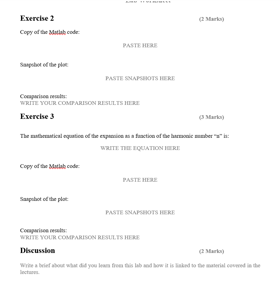 Solved Exercise 1 (3 Marks) Square Wave: The first three | Chegg.com