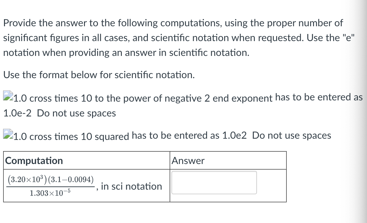 Solved Provide the answer to the following computations, | Chegg.com