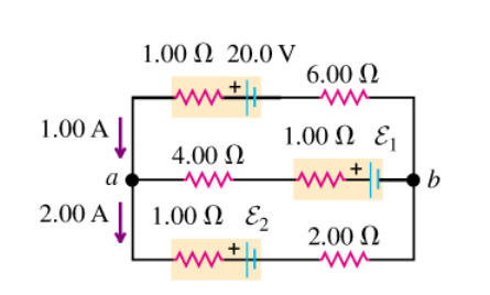 Solved Use Kirchhoff's rules to find the emf E1E1 in | Chegg.com