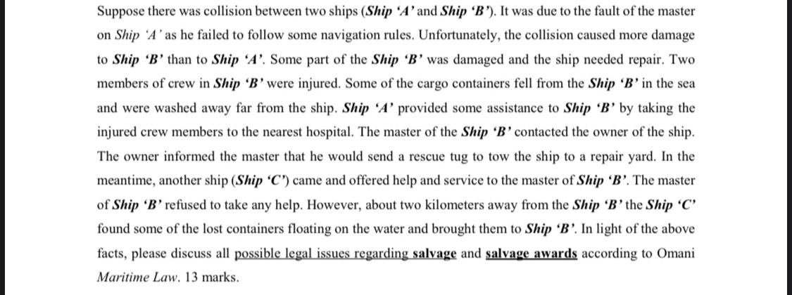 Solved Suppose there was collision between two ships (Ship | Chegg.com