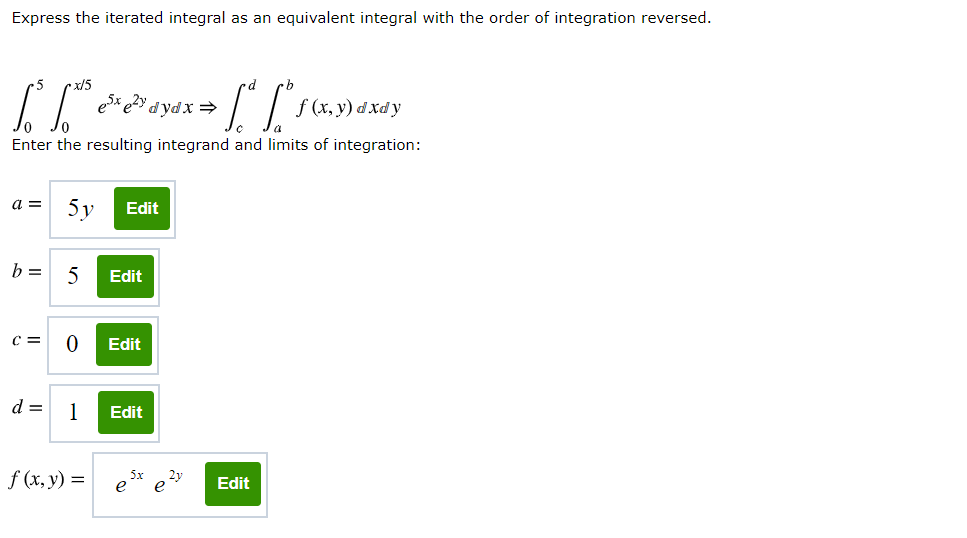 Solved Express the iterated integral as an equivalent | Chegg.com