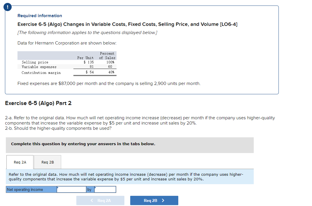Solved Required information Exercise 6-5 (Algo) Changes in | Chegg.com