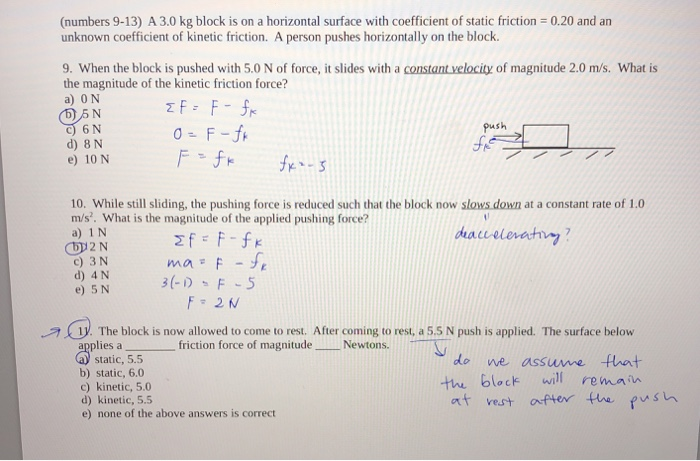 Solved (numbers 3-4) A small block of mass m slides along | Chegg.com
