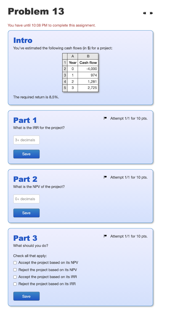 Solved Problem 13 You have until 10:08 PM to complete this | Chegg.com