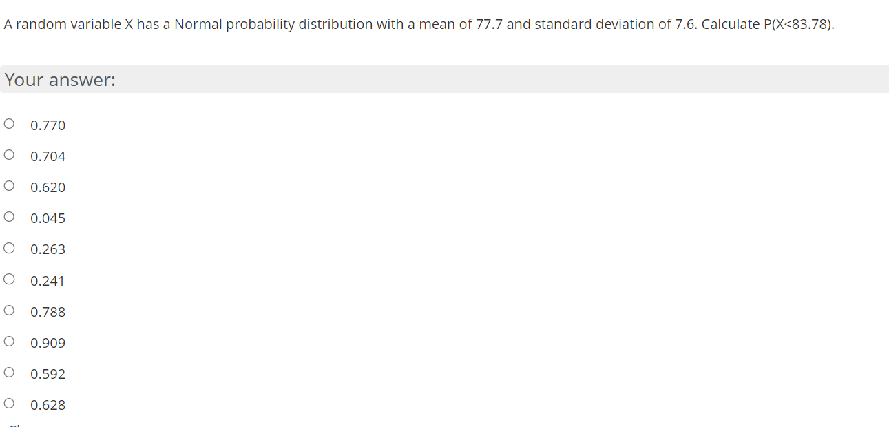 Solved A random variable X has a Normal probability | Chegg.com